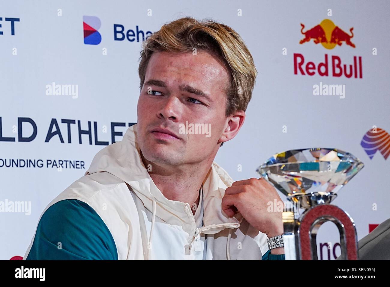 Oslo 20260609. Sondre Guttormsen at a press conference before the ...
