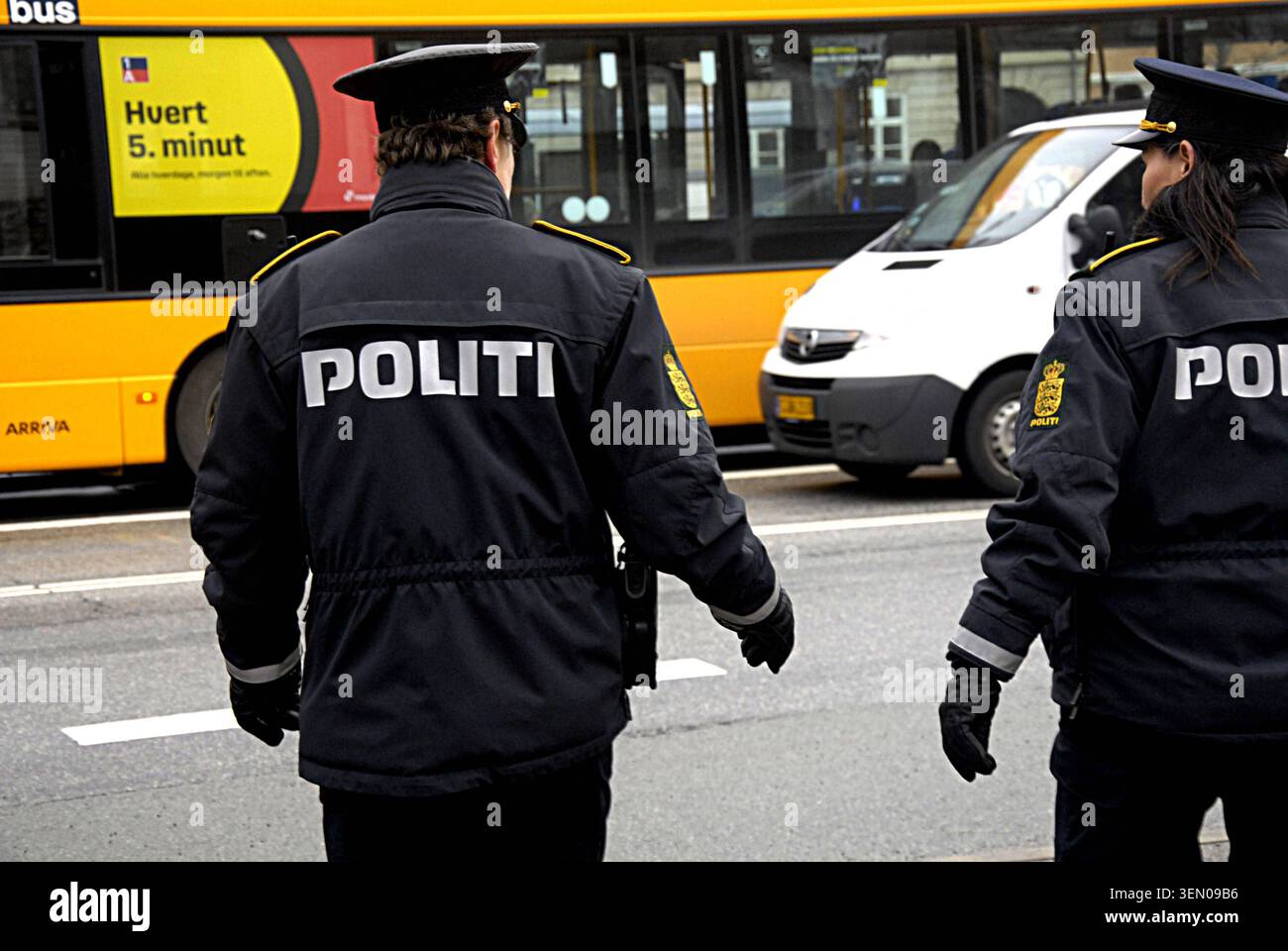 COPENHAGEN /DENMARK- 14 February 2014 Danish female police officers on ...