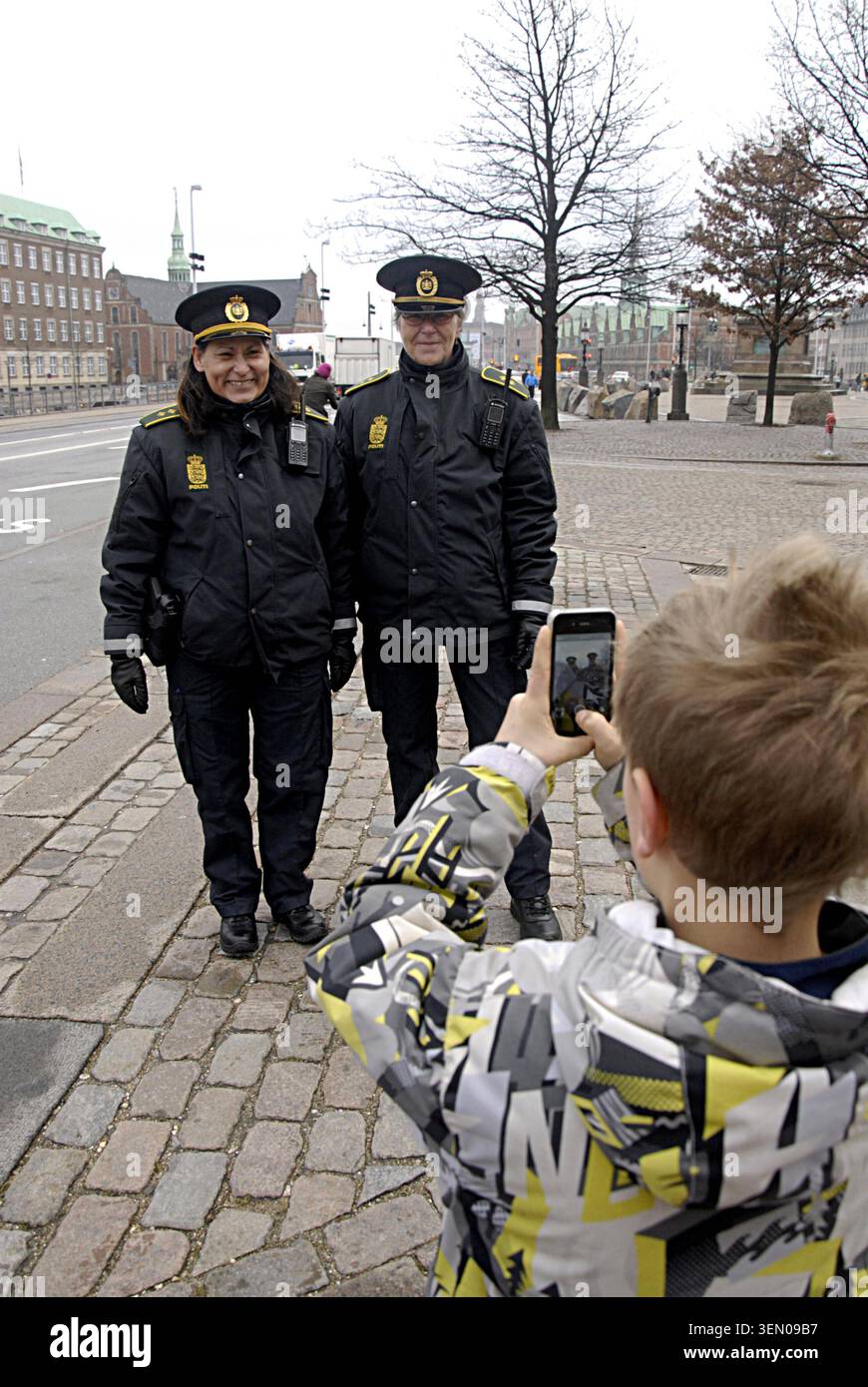COPENHAGEN /DENMARK- 14 February 2014 Danish female police officers on ...