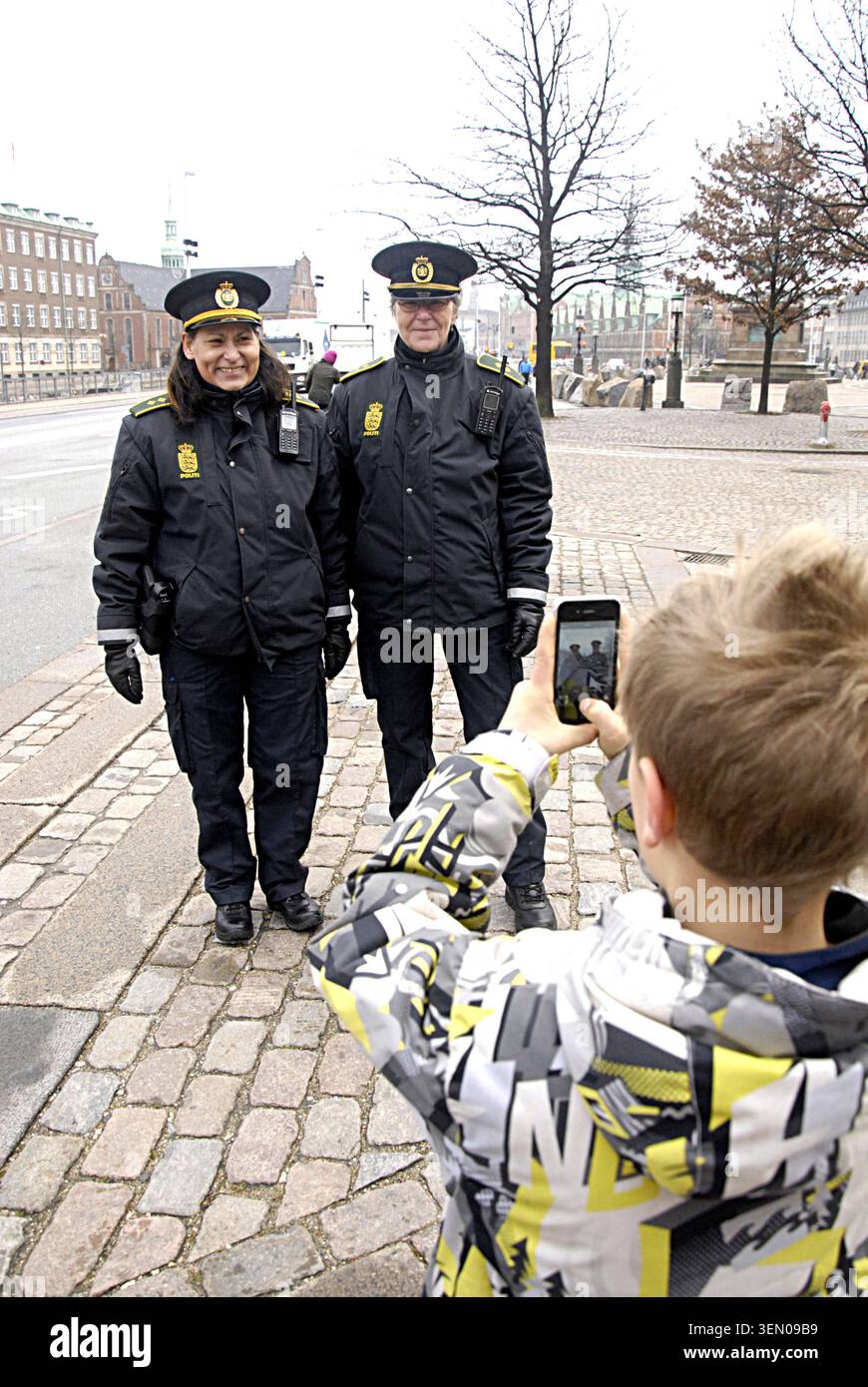 COPENHAGEN /DENMARK- 14 February 2014 Danish female police officers on ...