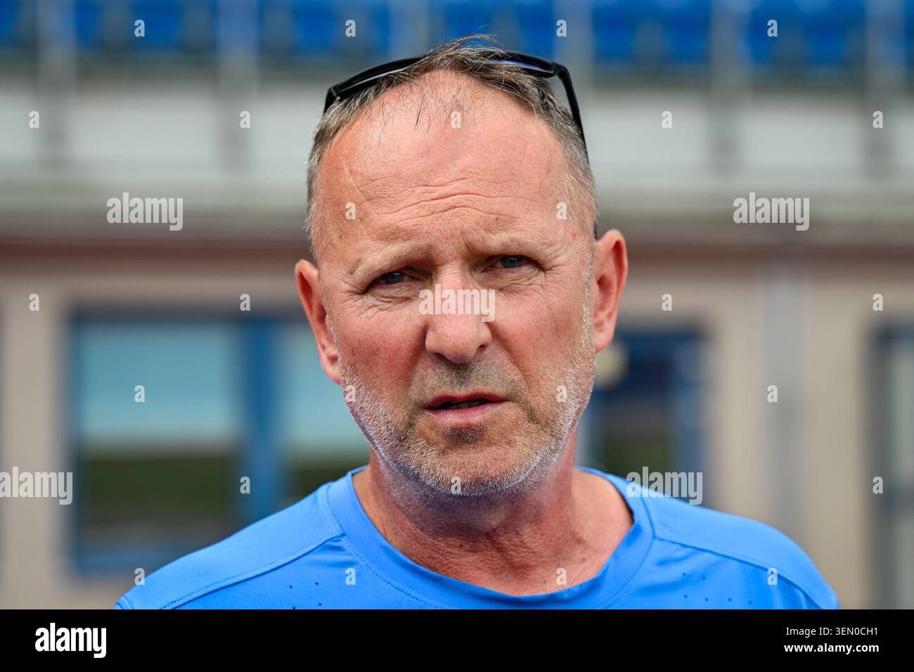 Coach Ivo Pistek at a briefing ahead of the Golden Spike Ostrava, City ...