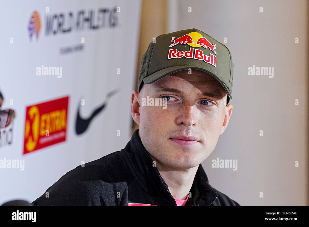 Oslo 20260609. Karsten Warholm at a press conference before the Bislett ...