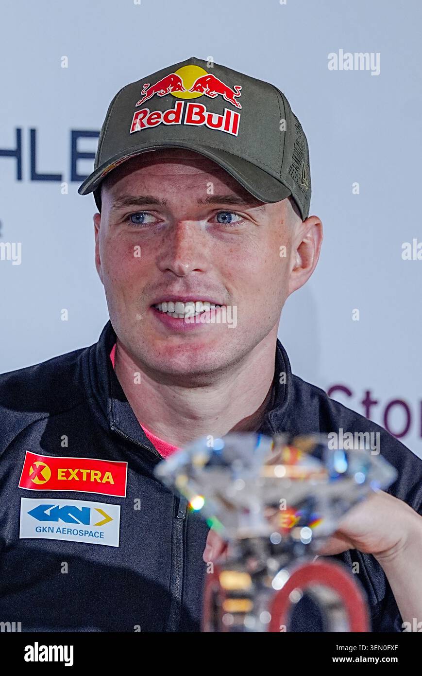 Oslo 20260609. Karsten Warholm at a press conference before the Bislett ...
