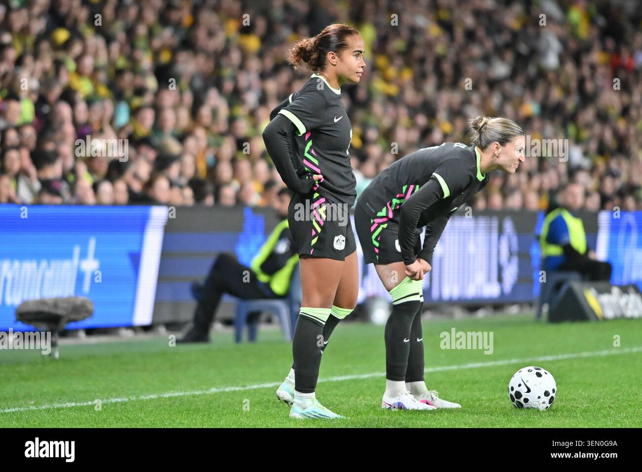 Sydney, Australia. 9 June 2026, Australia’s Mary Fowler and Steph ...