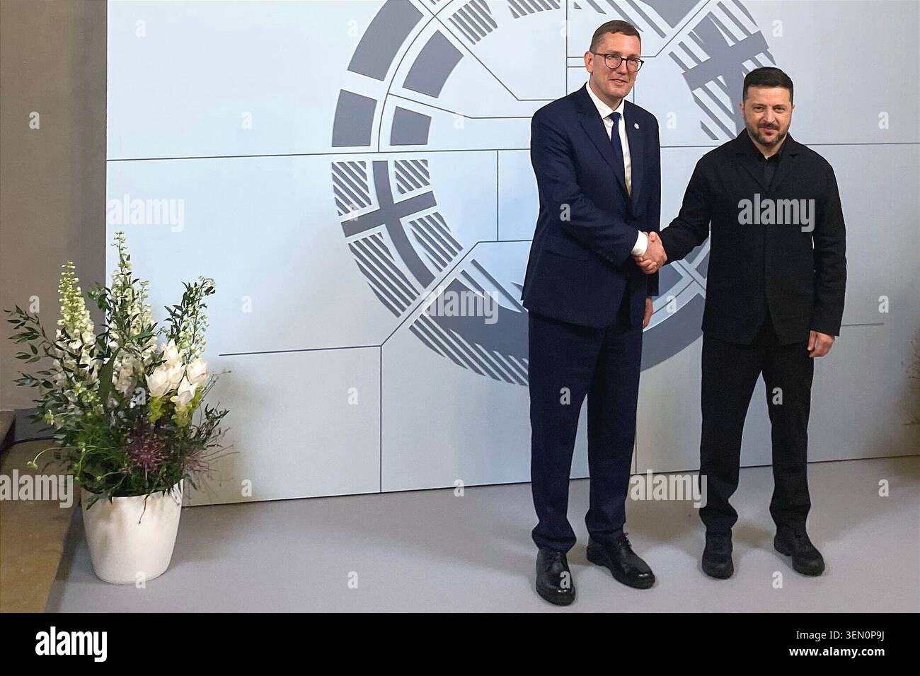 09 June 2026, Estonia, Tallinn: Kristen Michal (l), Prime Minister of ...