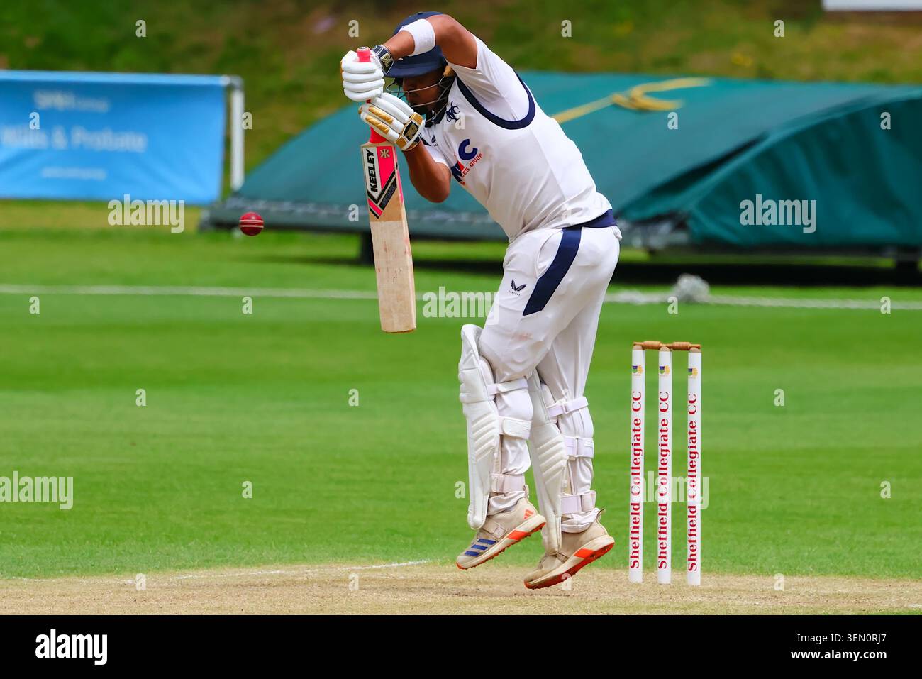 Sheffield, UK. 09 Jun, 2026. Jawad Akhtar of Yorkshire batting in a ...
