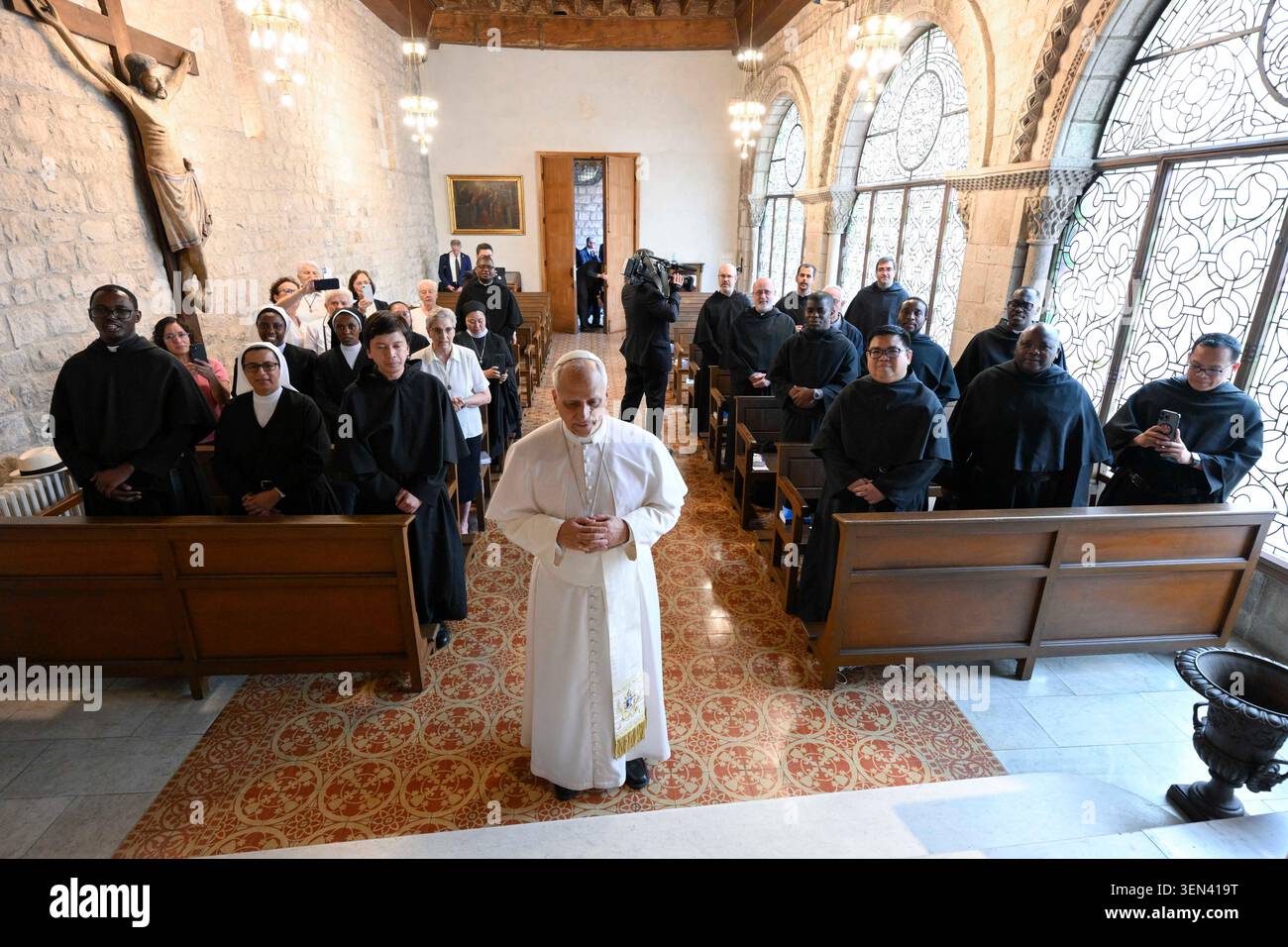 IPA85524271 - Spain, Vatican, 2026/6/9 Pope Leo XIV during the meeting ...