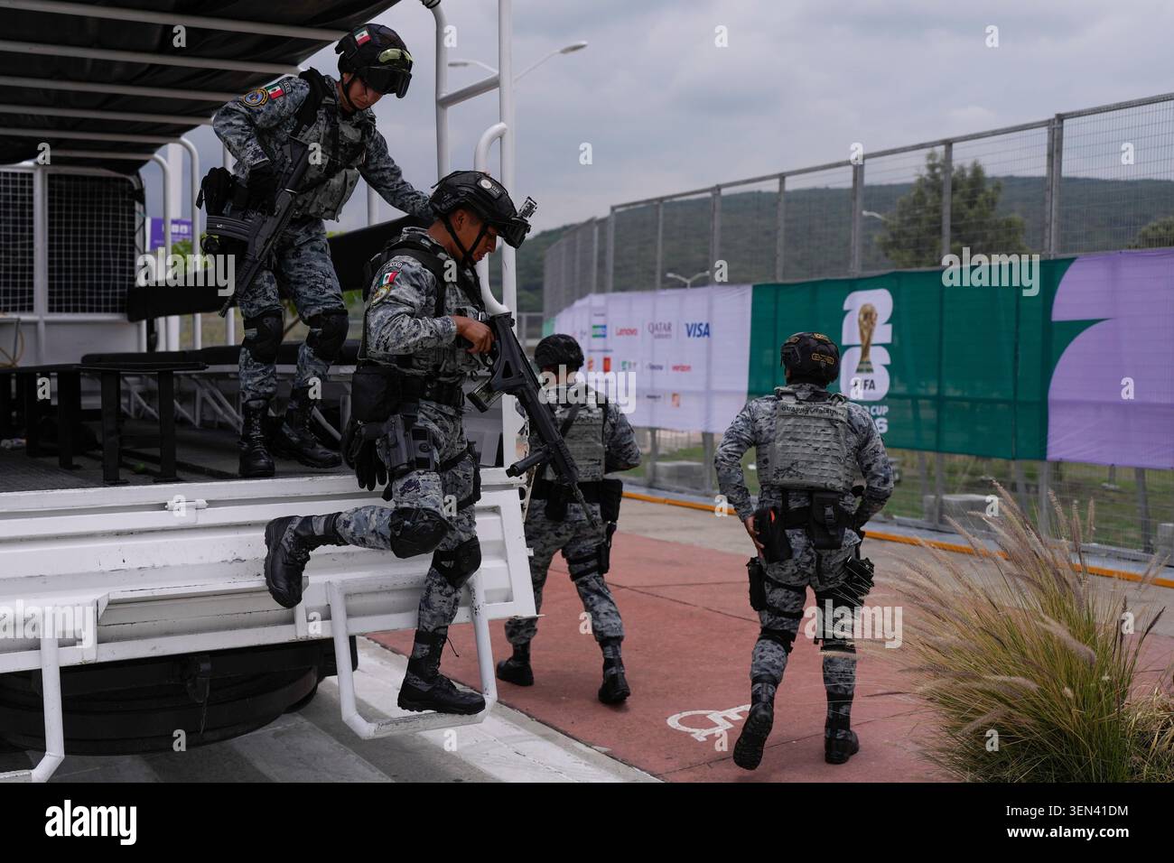 National Guard deploy at the stadium that will host FIFA World Cup ...