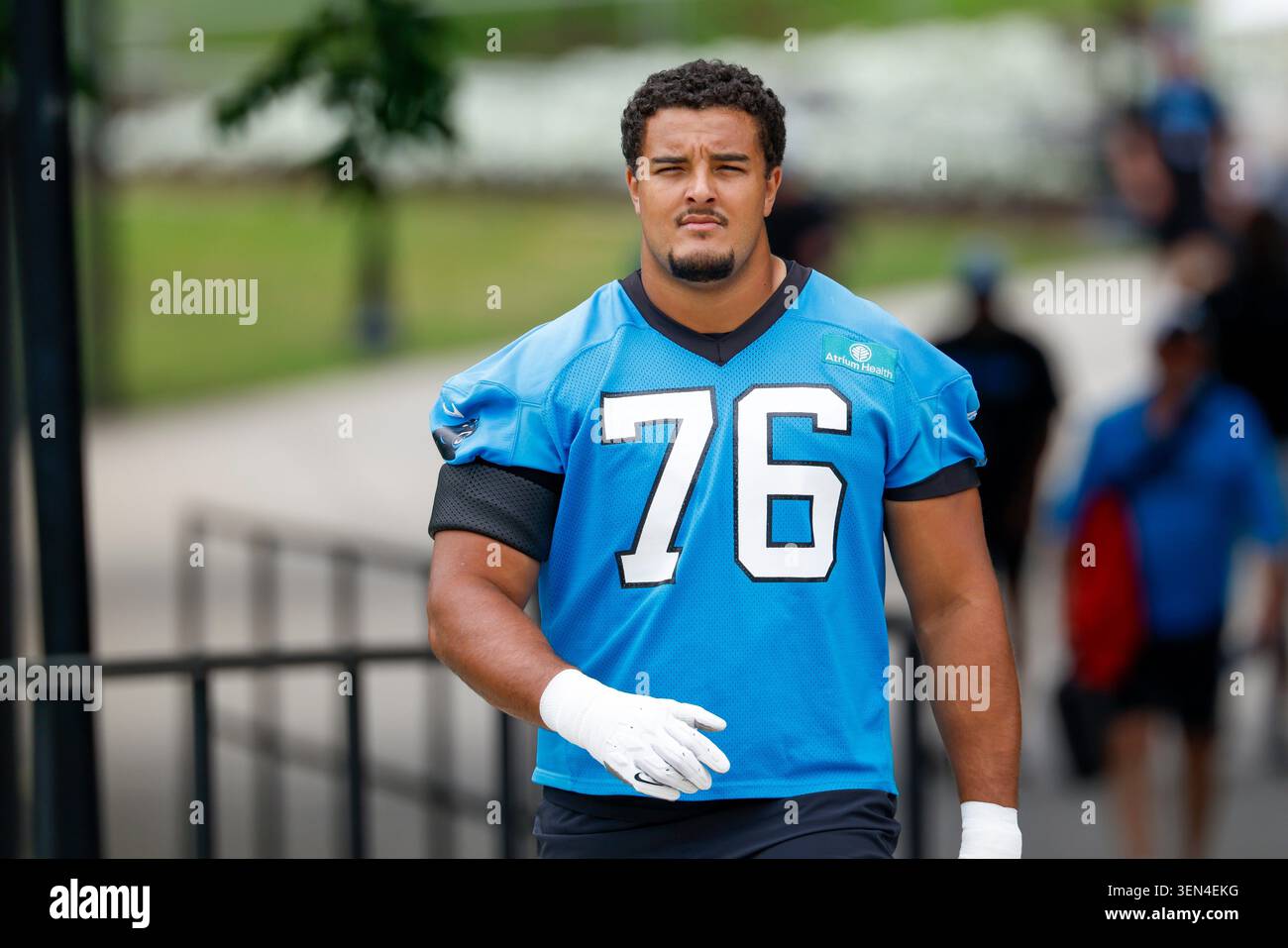 Carolina Panthers tackle Albert Reese IV walks to the team's NFL ...