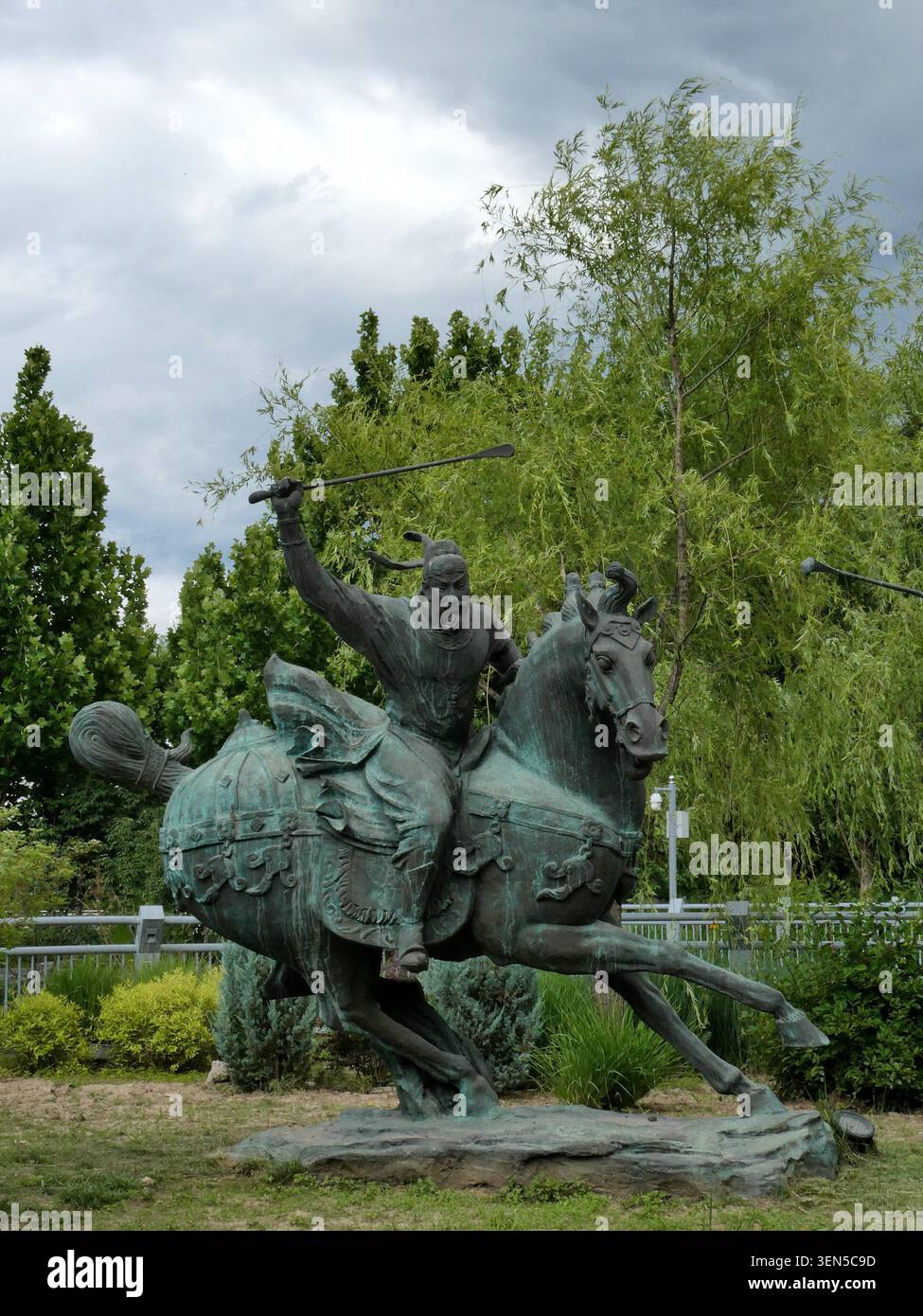 The Bright Horse River shows picturesque scenery under blue sky in ...