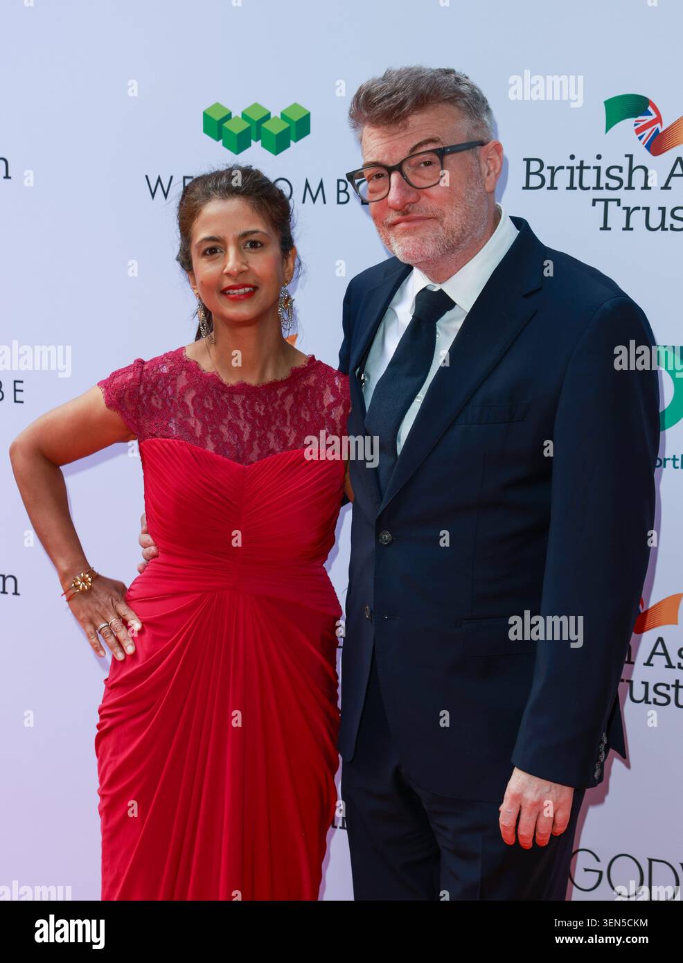 Konnie Huq and Charlie Brooker seen attending the British Asian Trust ...
