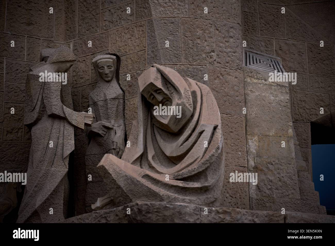 A small square-shaped labyrinth is photographed at the Passion Façade ...