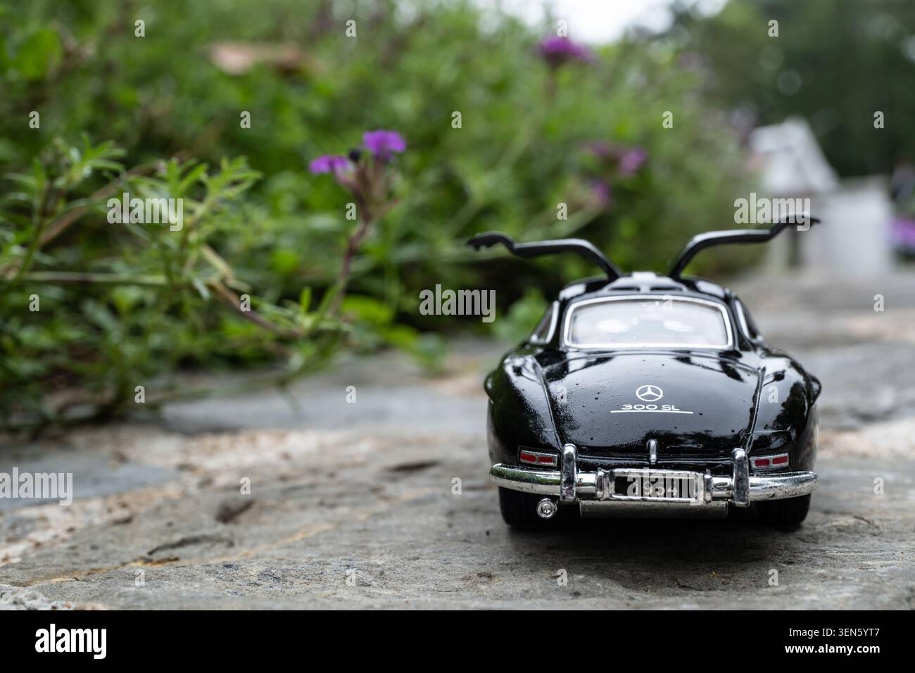 Chiang Mai, Thailand - June 8, 2026 : Black Mercedes-Benz 300 SL ...