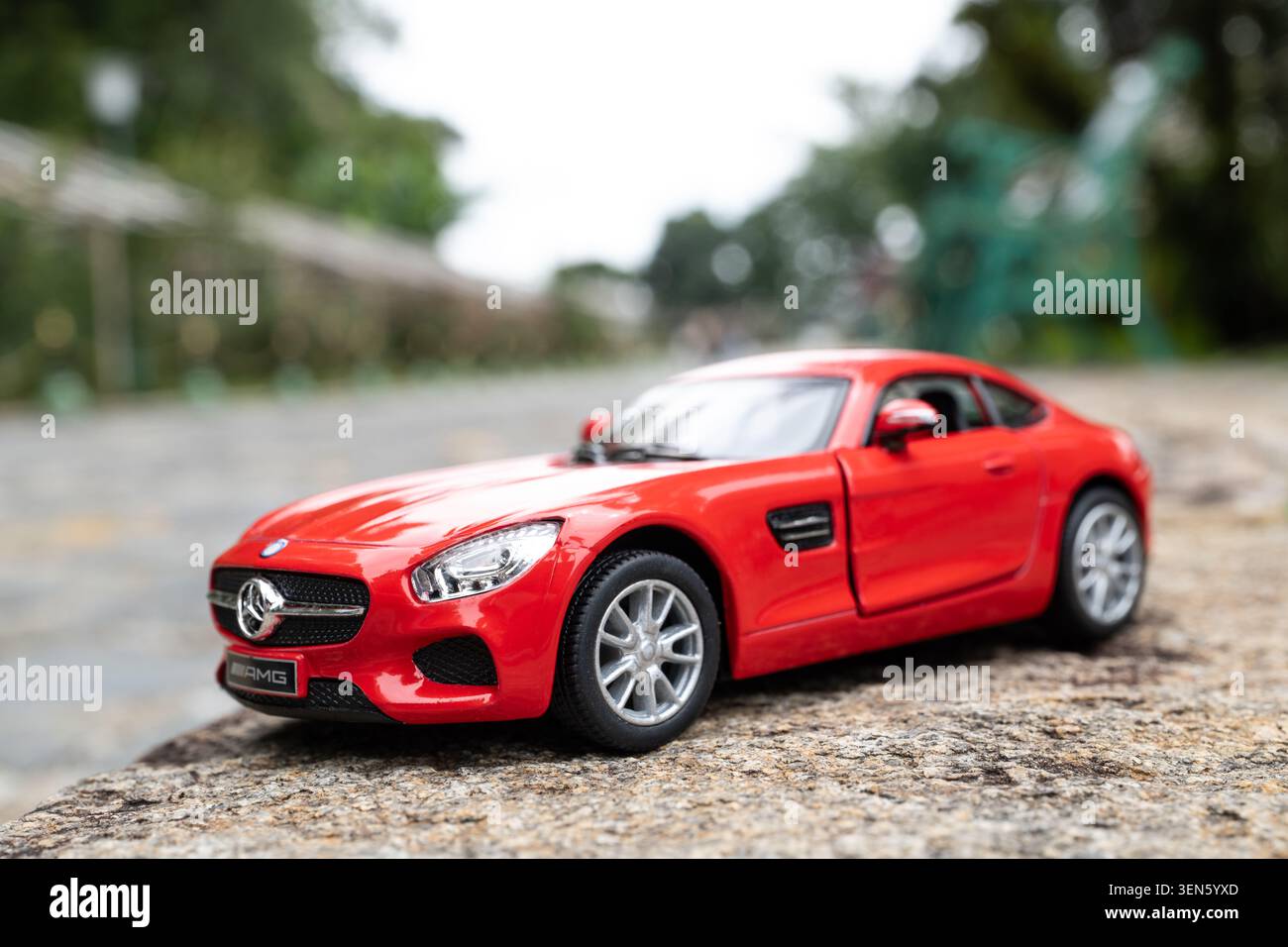 Chiang Mai, Thailand - June 8, 2026 : Red Mercedes-AMG GT C190 2015 ...