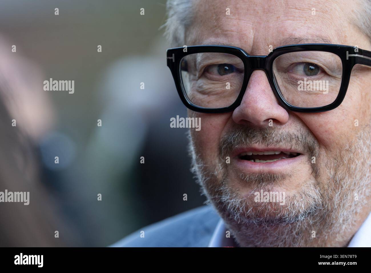 Belgian entrepreneur Marc Coucke is pictured at the funeral ceremony of ...