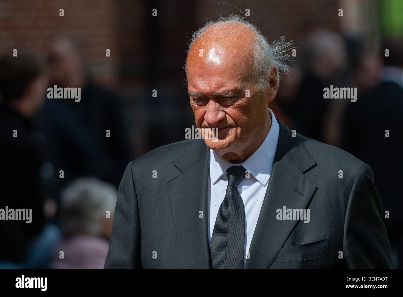 Belgian actor Jacques Vermeire is pictured at the funeral ceremony of ...