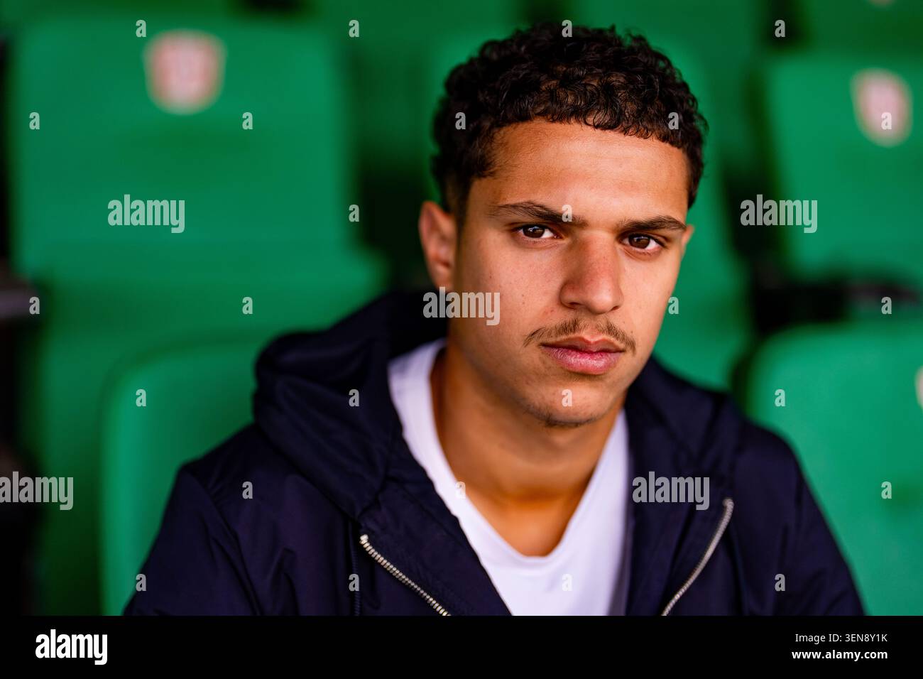 Dordrecht - Ayoub Ouarghi of FC Dordrecht during the portrait and ...