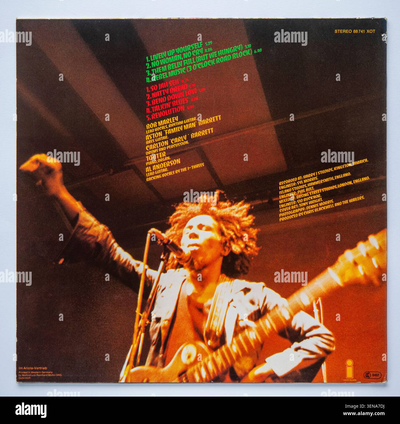 Back cover of Natty Dread, the seventh studio album by Bob Marley and ...