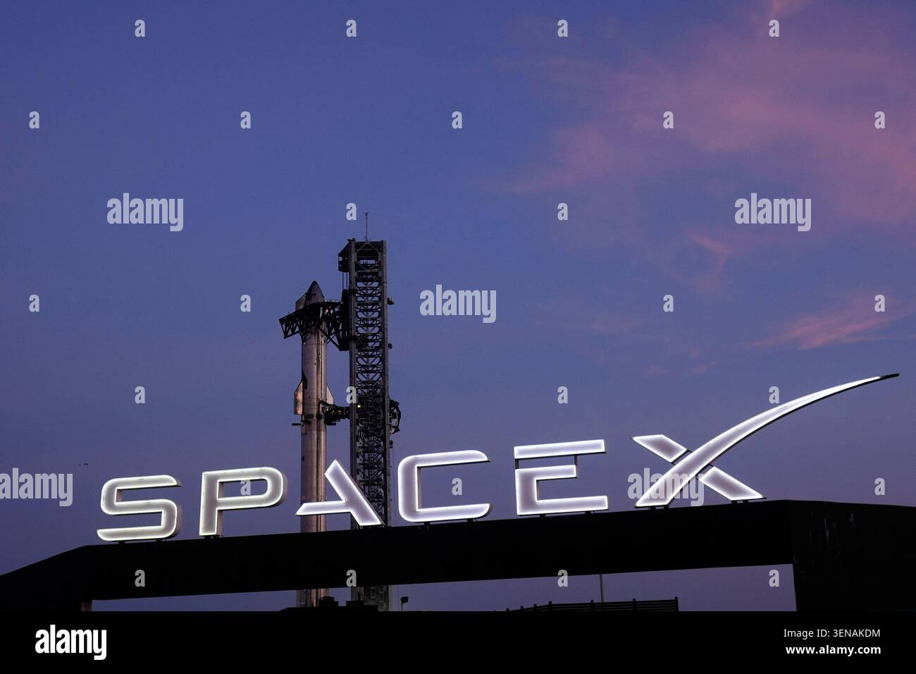 FILE - SpaceX's mega rocket Starship prepares for a test flight from ...