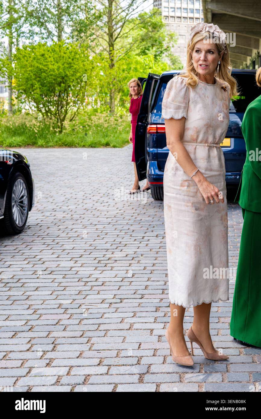 Queen Maxima during a visit to Fenix in Rotterdam, during the state ...