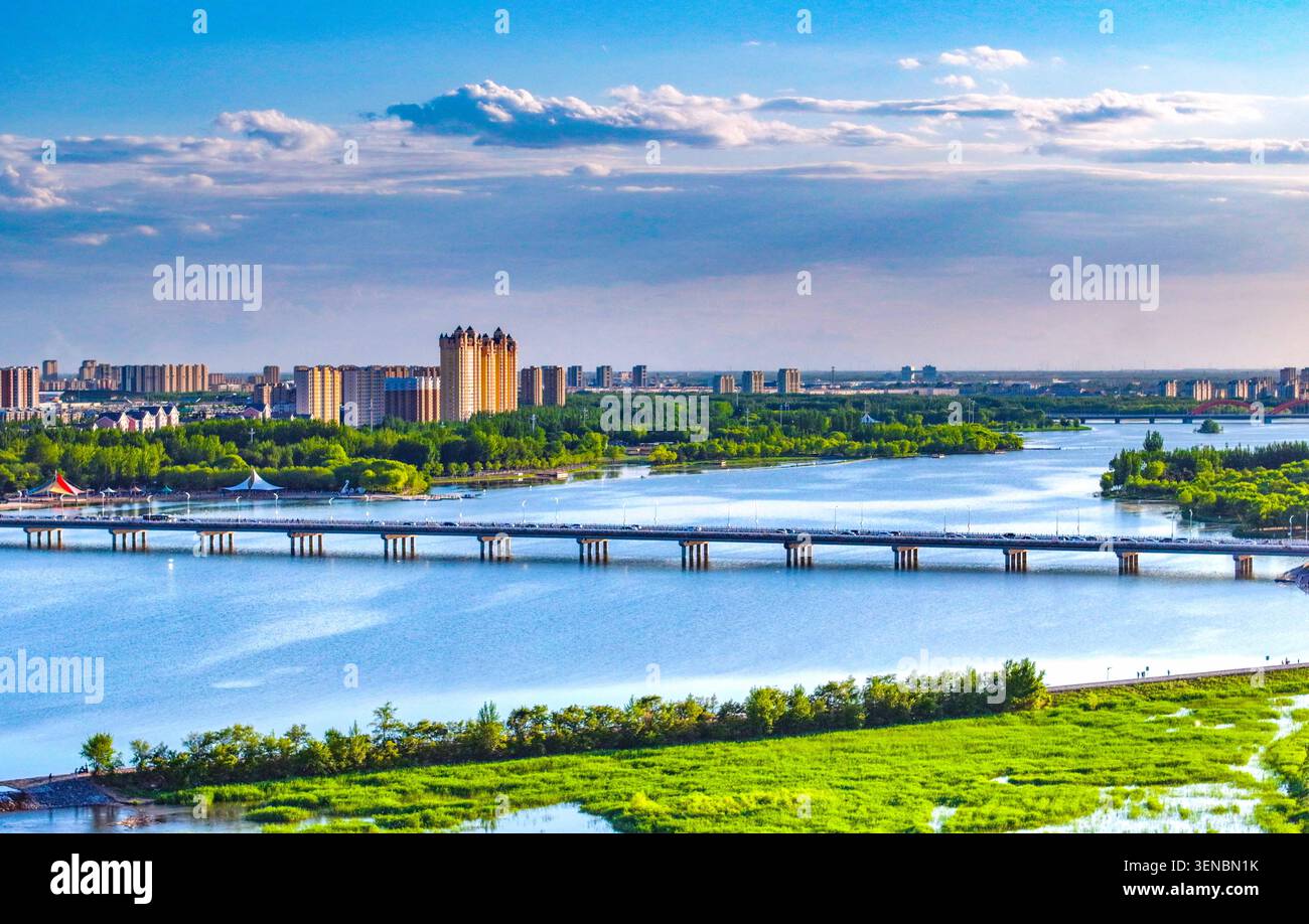 TONGLIAO, CHINA - JUNE 10, 2026 - Scenery of Liaohe Park in Tongliao ...