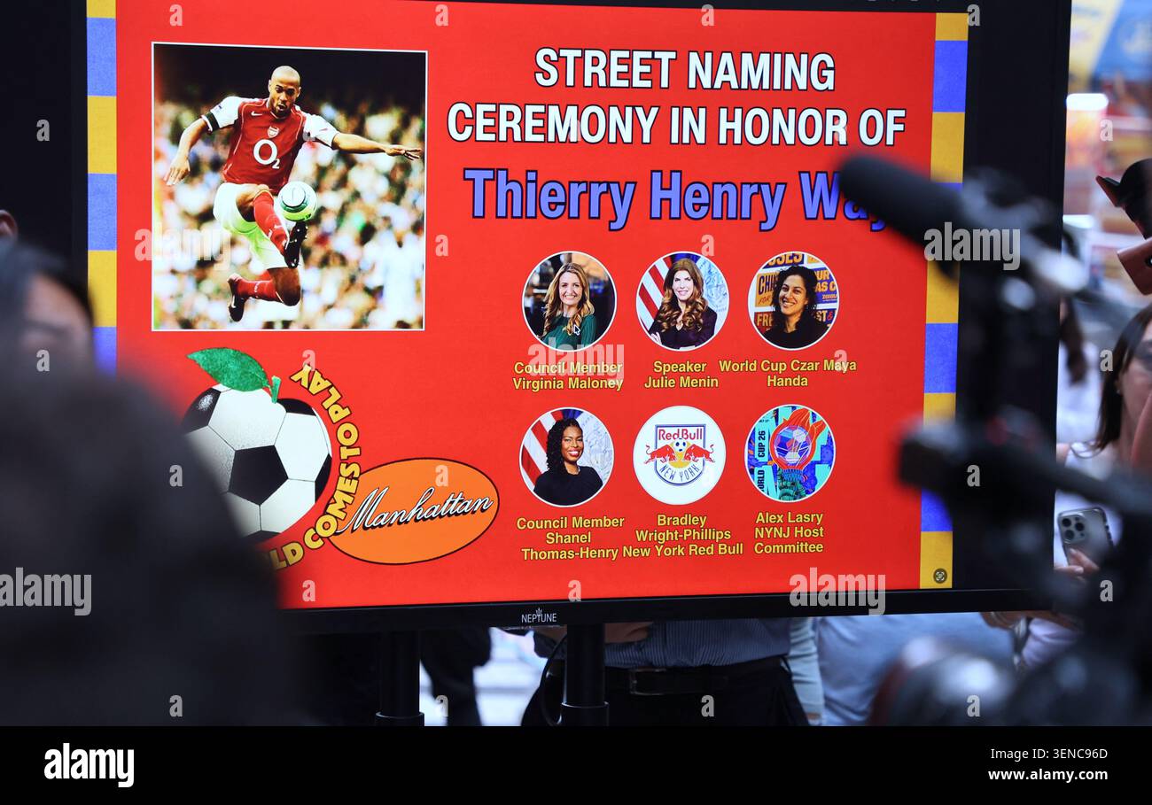 French/Arsenal soccer player legend Thierry Henry way street sign ...