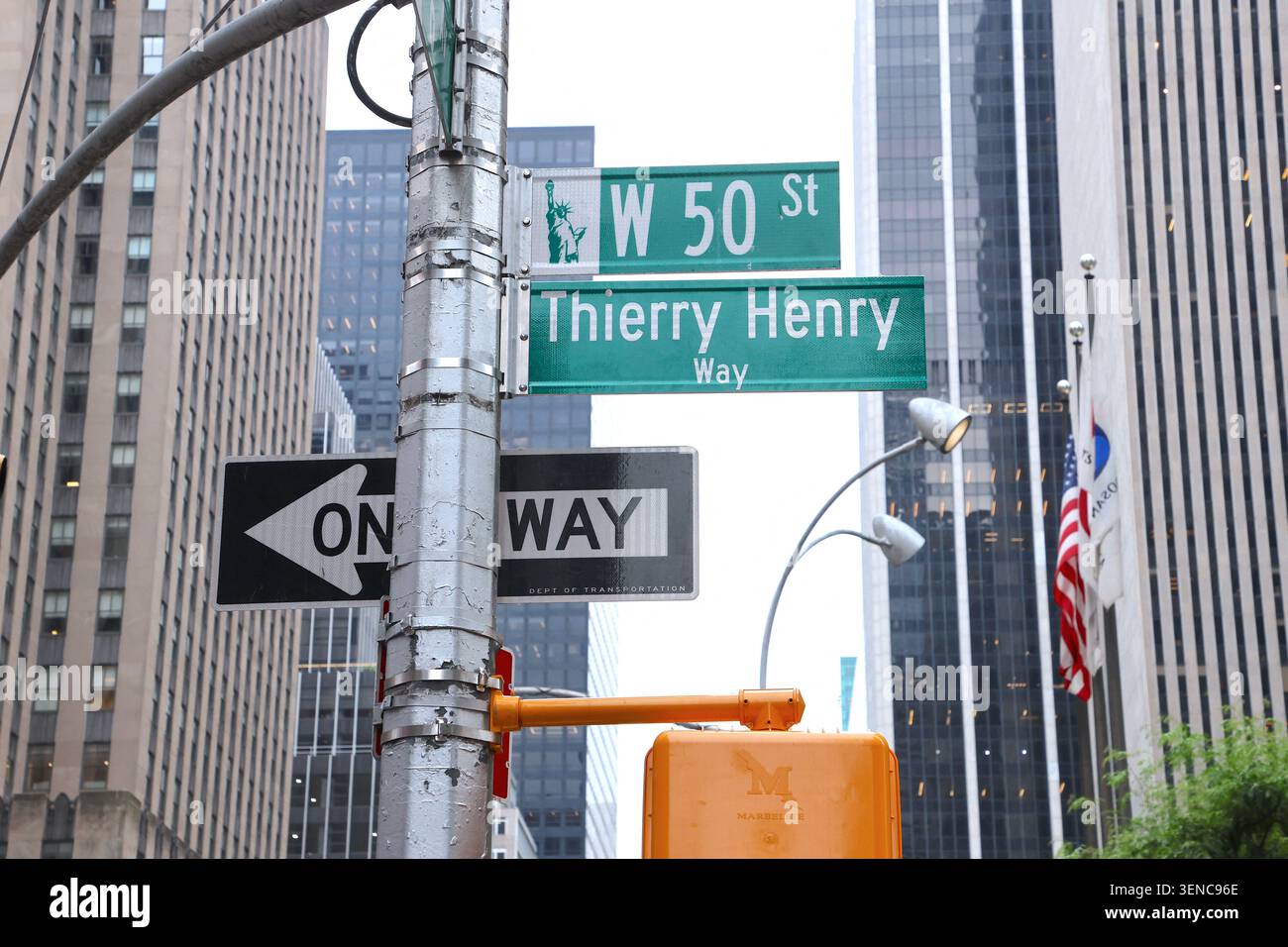 French/Arsenal soccer player legend Thierry Henry way street sign ...