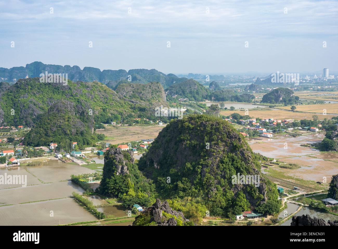 View of Karst Hills and Rural Farmland from Hang Múa in Ninh Bình ...
