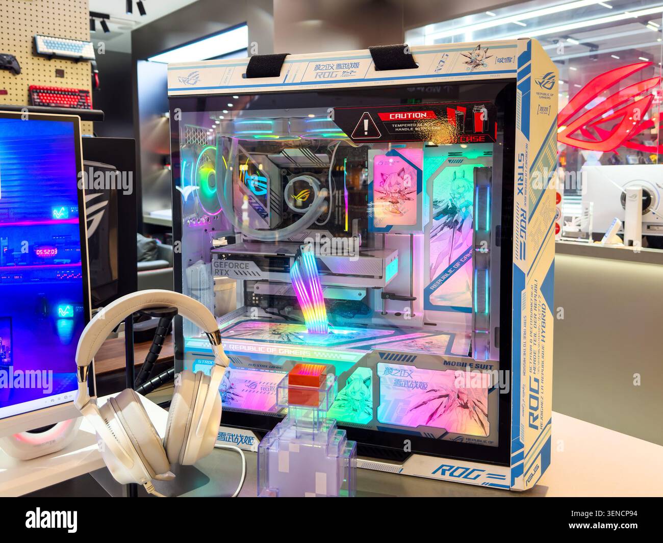 YANGZHOU, CHINA- JUNE 5, 2026 - ROG desktop computer captured in ...