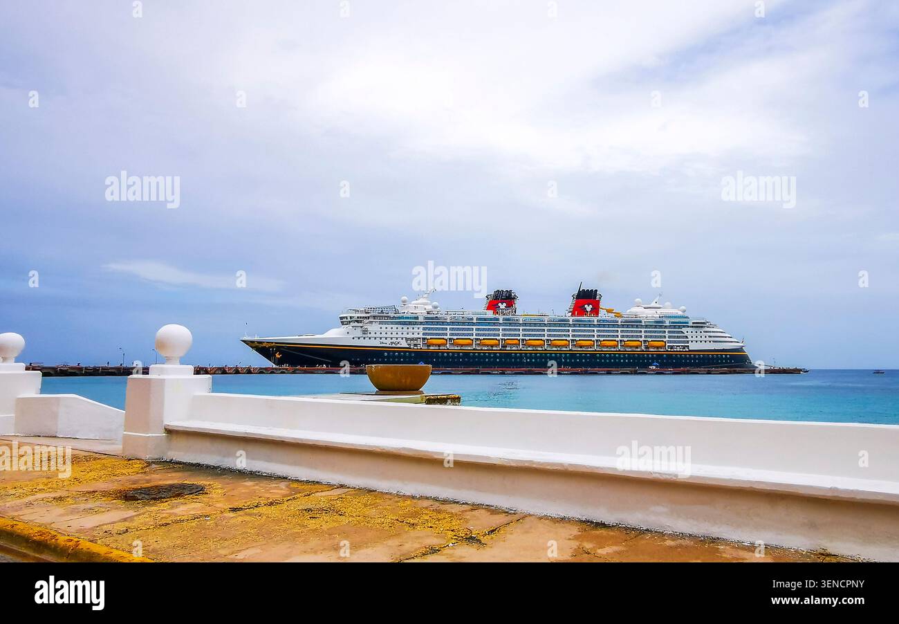 Cozumel Quintana Roo Mexico 08. July 2024 Tourist cruise ship docked at ...