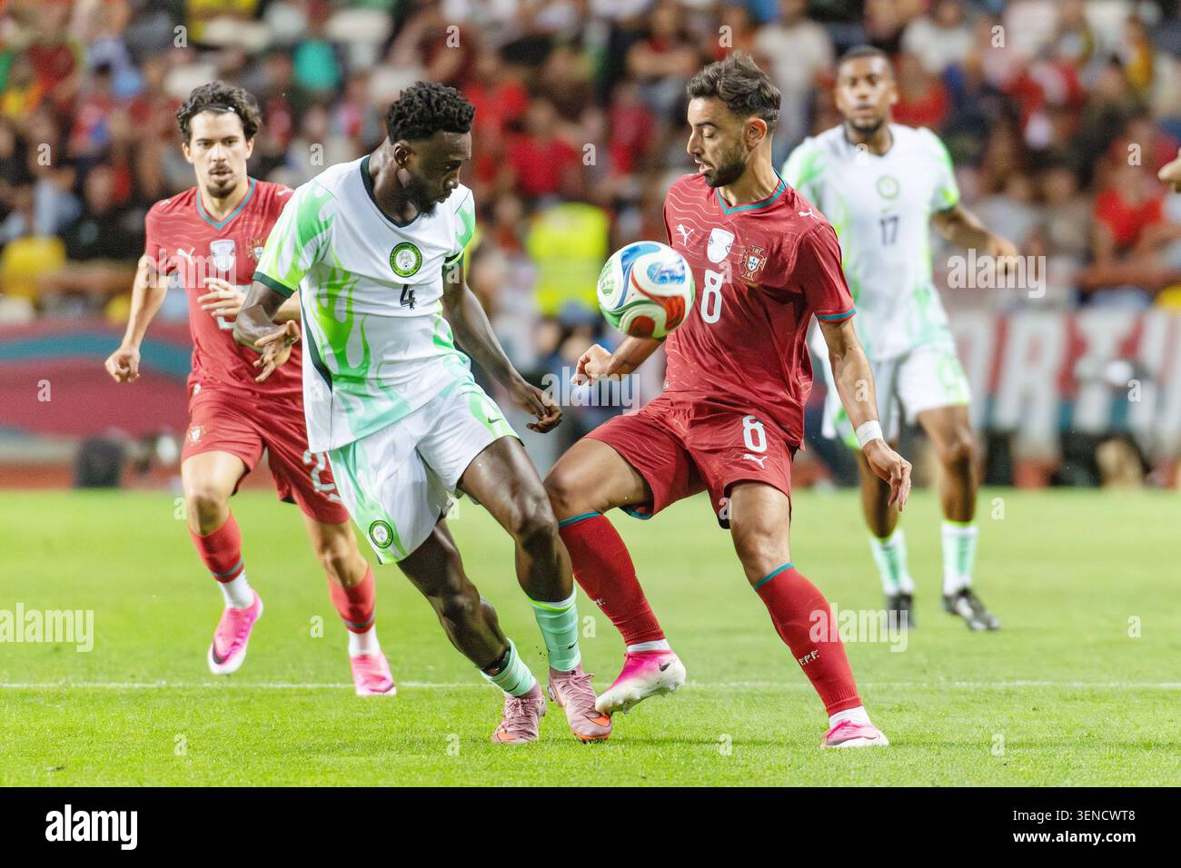 IPA85565900 - Bruno Fernandes of Portugal and Wilfred Ndidi of Nigeria ...