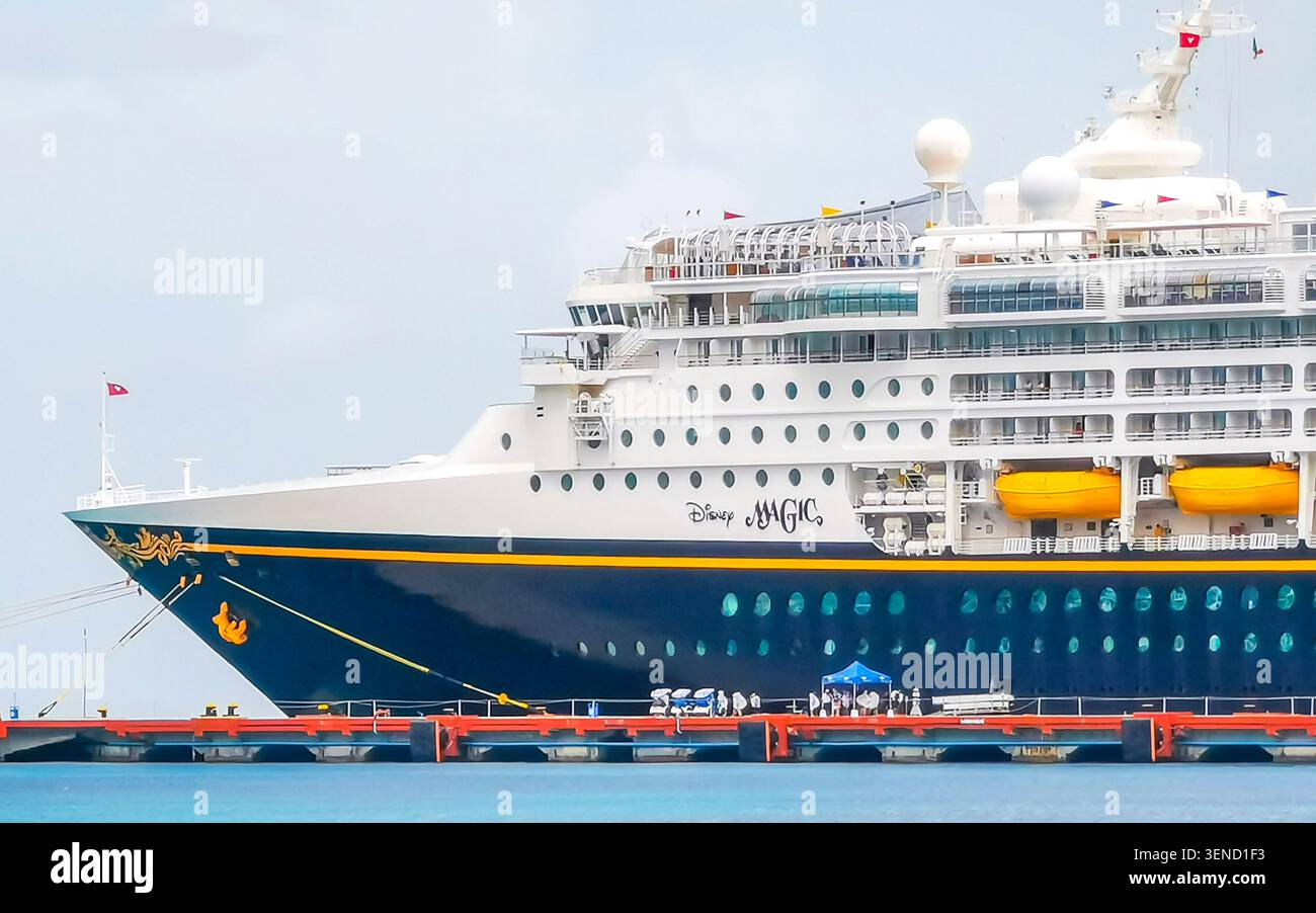 Cozumel Quintana Roo Mexico 08. July 2024 Luxury cruise liner at ...