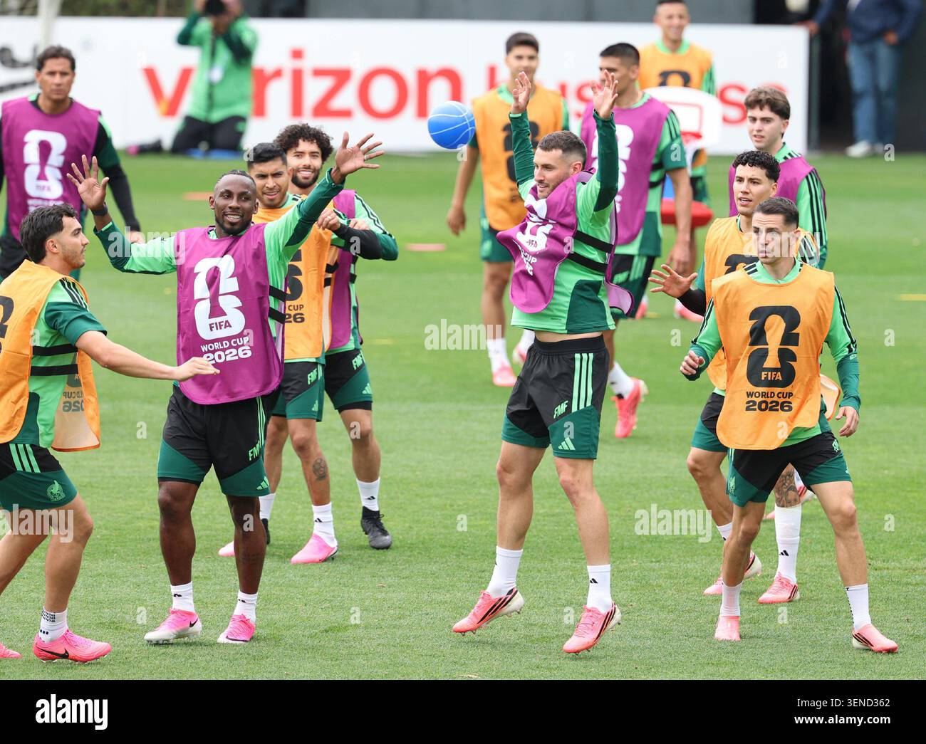 Maxico's National Football Team players practice in Mexico City on June ...