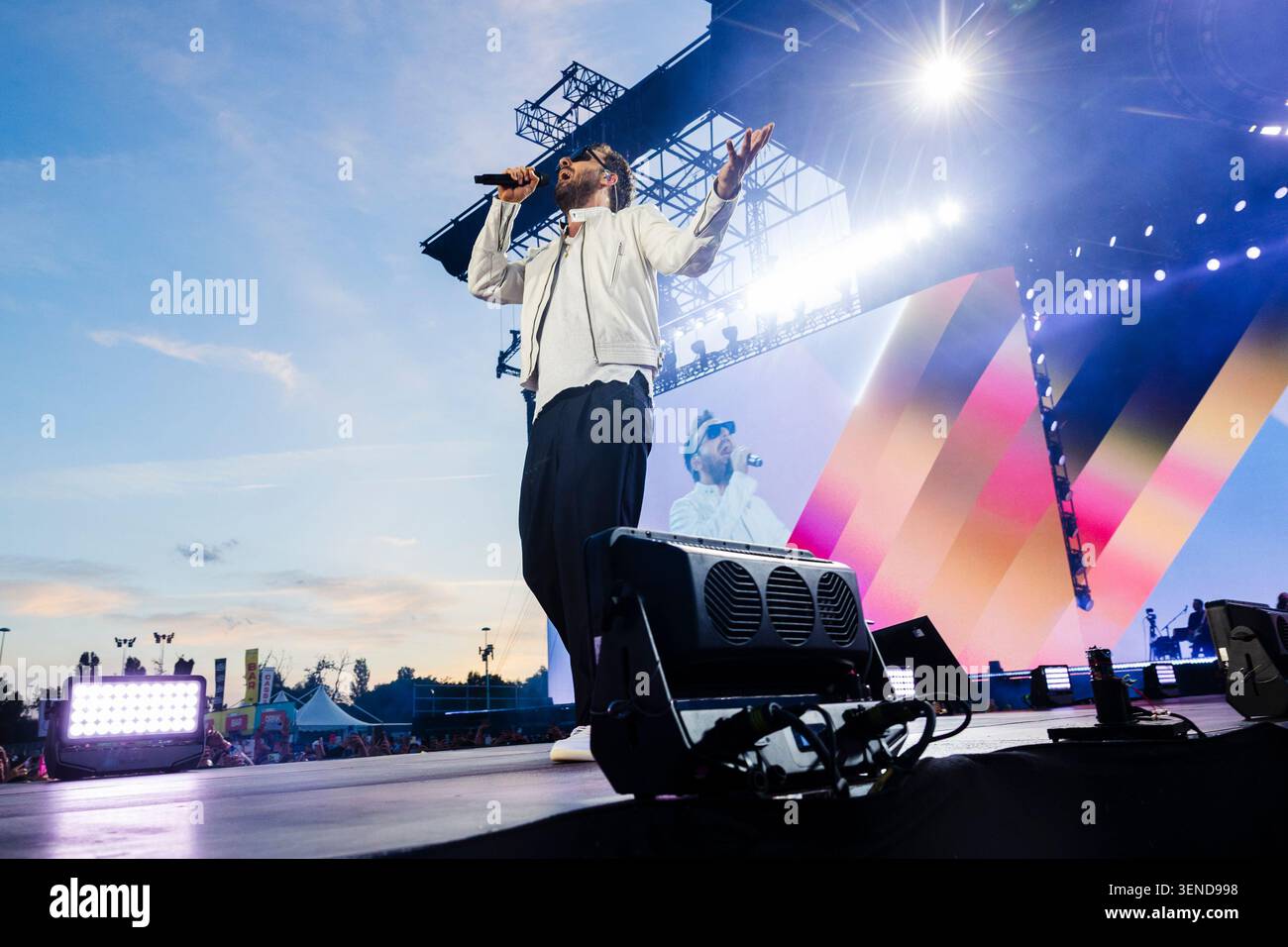 Cesare Cremonini performs live at Ippodromo La Maura in Milan, Italy ...