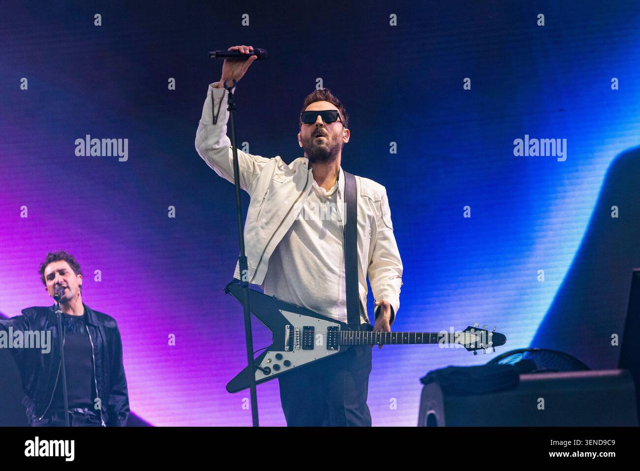 Cesare Cremonini performs live at Ippodromo La Maura in Milan, Italy ...