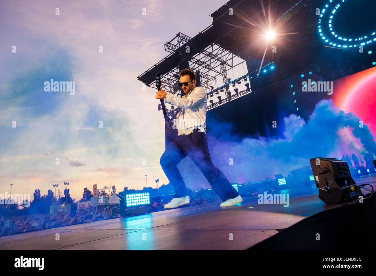 Cesare Cremonini performs live at Ippodromo La Maura in Milan, Italy ...
