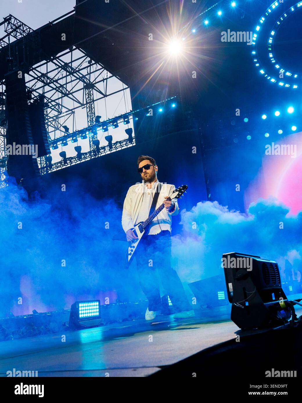 Cesare Cremonini performs live at Ippodromo La Maura in Milan, Italy ...