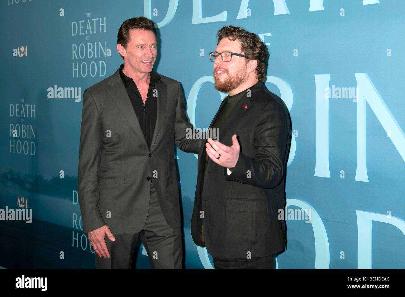 Hugh Jackman and Michael Sarnoski at the world premiere of the film ...