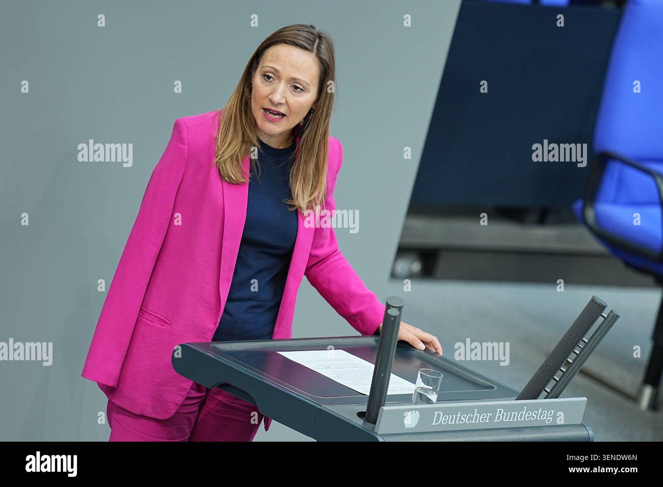 11 June 2026, Berlin: Jasmina Hostert, SPD, speaks in the plenary ...