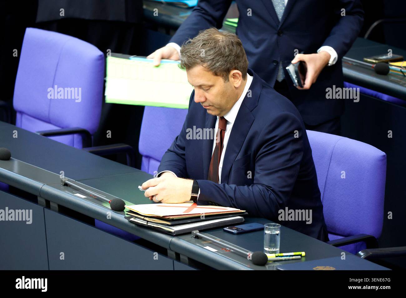Lars Klingbeil in the 83rd Session of the 21st German Bundestag in the ...