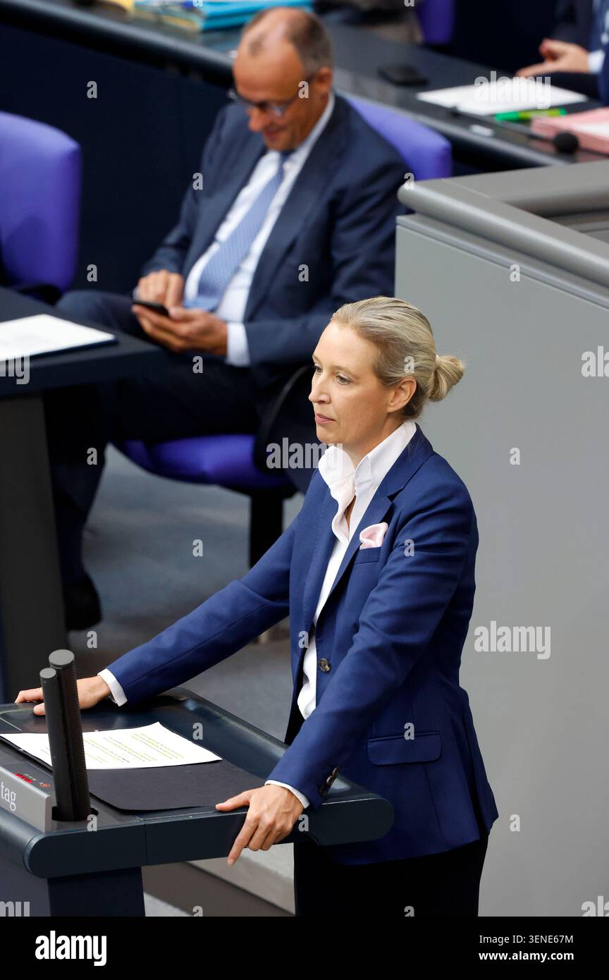 Alice Weidel at the 83rd session of the 21st German Bundestag in the ...