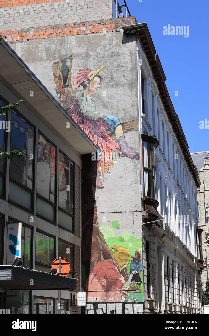 Street art in Antwerp, Belgium Stock Photo - Alamy