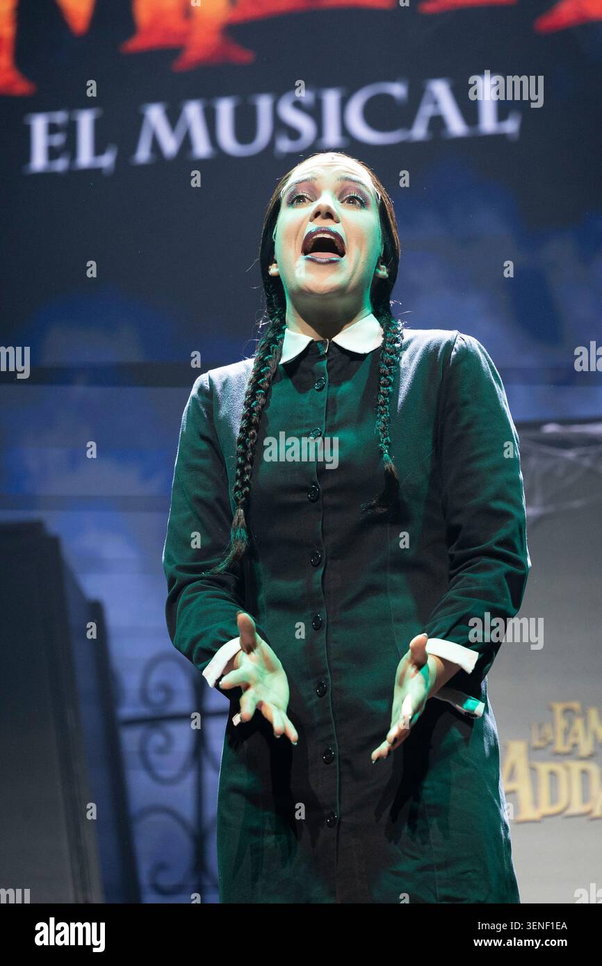 Actress Cristina Picos performs on stage during the theatre play of ...