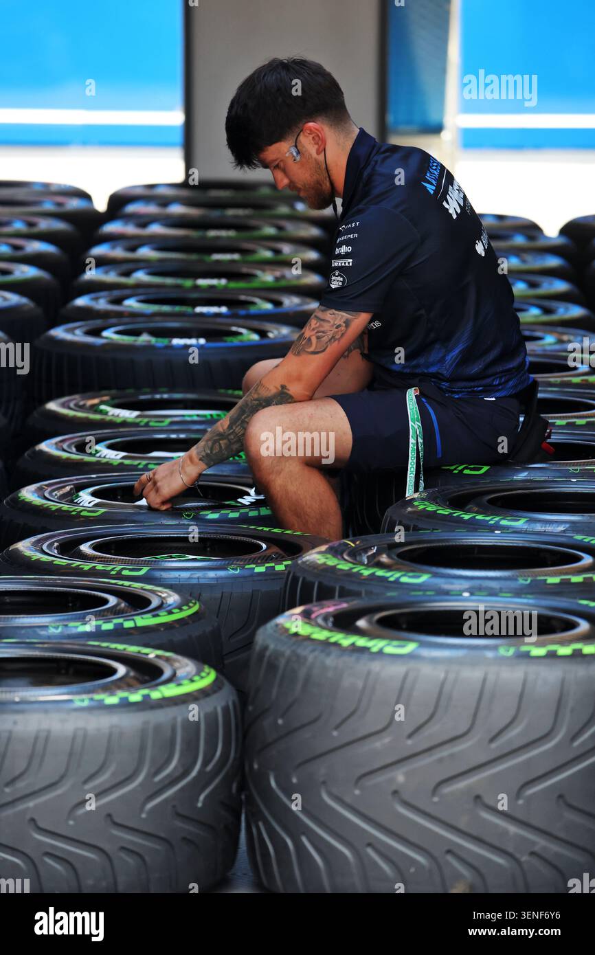 Barcelona, Spain. 11th June, 2026. Williams F1 Team mechanic with ...