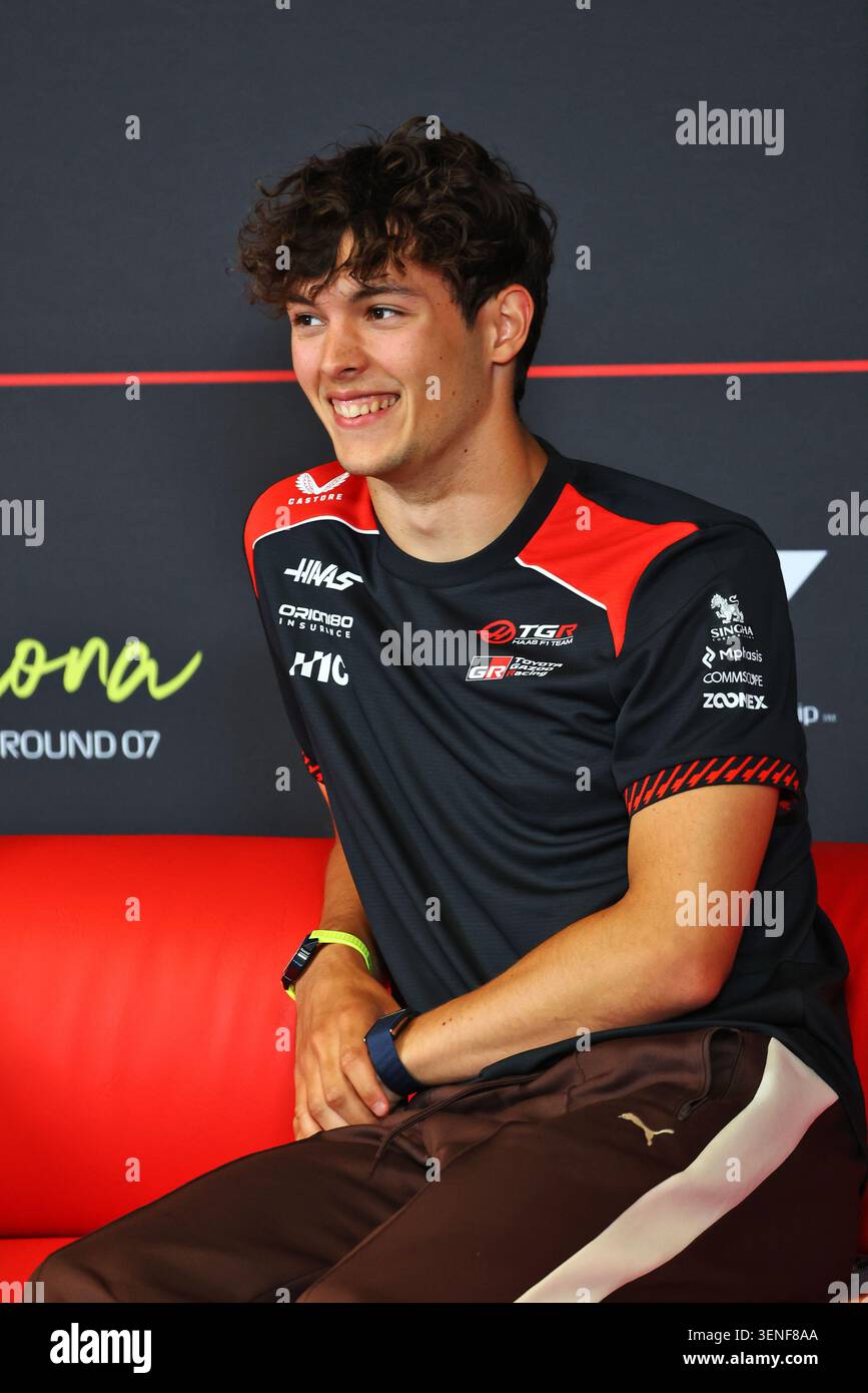 Barcelona, Spain. 11th June, 2026. Oliver Bearman (GBR) Haas F1 Team in ...