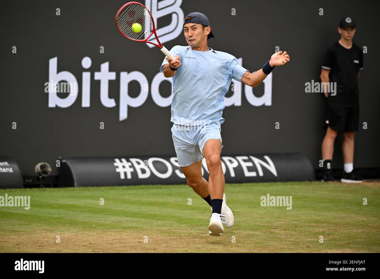 Sho Shimabukuro (JPN) Aktion Tennis Herren BOSS Open ATP 250 Stuttgart ...
