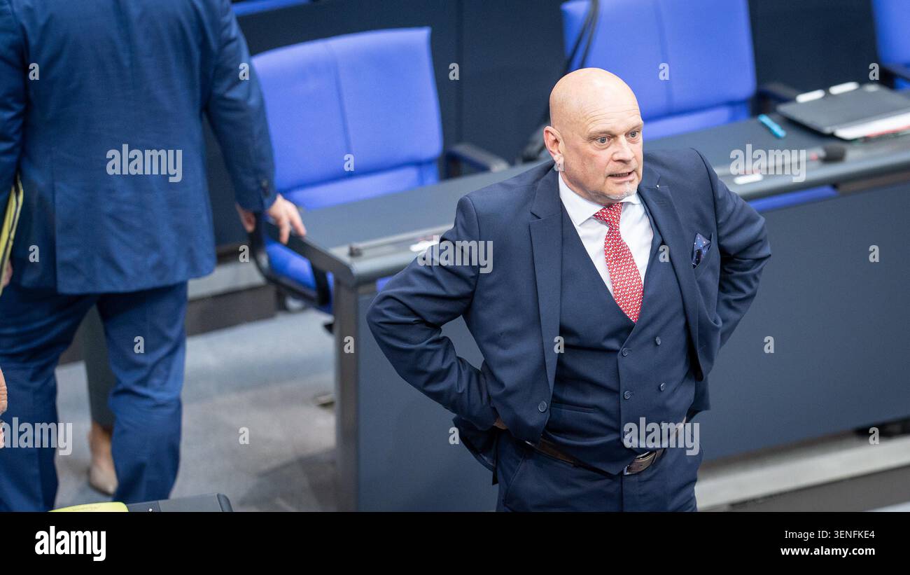 Enrico Komning, Member of Parliament of the AfD, before the start of ...