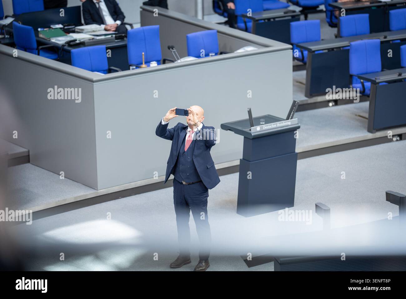 Enrico Komning, Member of Parliament of the AfD, before the start of ...