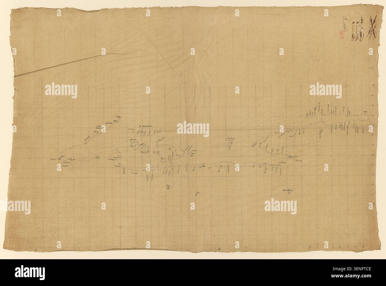 18th century coastal chart island waters hi-res stock photography and ...
