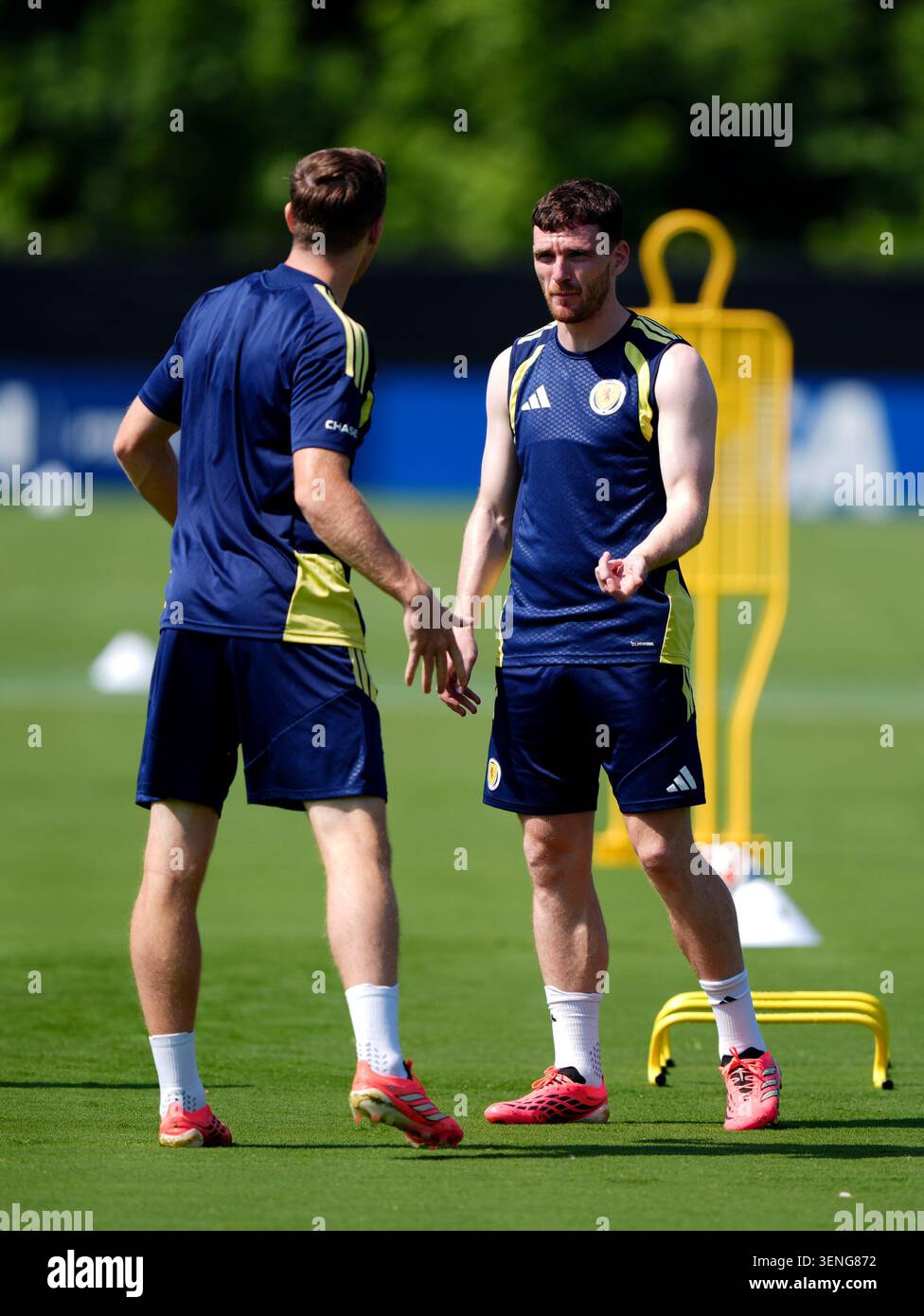 Scotland's Andrew Robertson during training at the Atrium Health ...